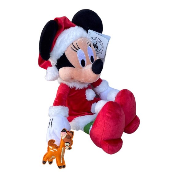 Disney | Toys | Disney Parks Santa Minnie Mouse Holiday Plush With ...